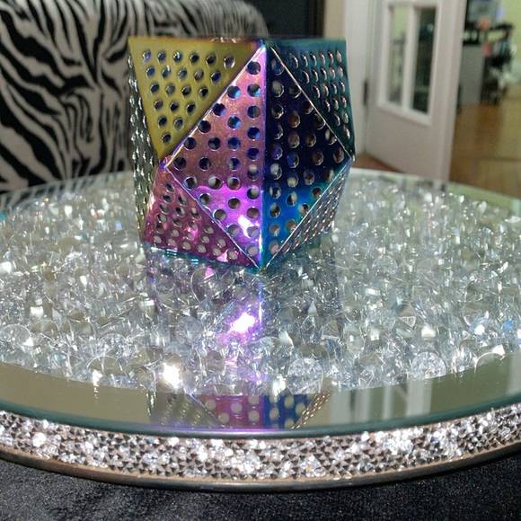 Eccolo | Office | Metal Rainbow Iridescent Pencil Pen Holder Desk ...